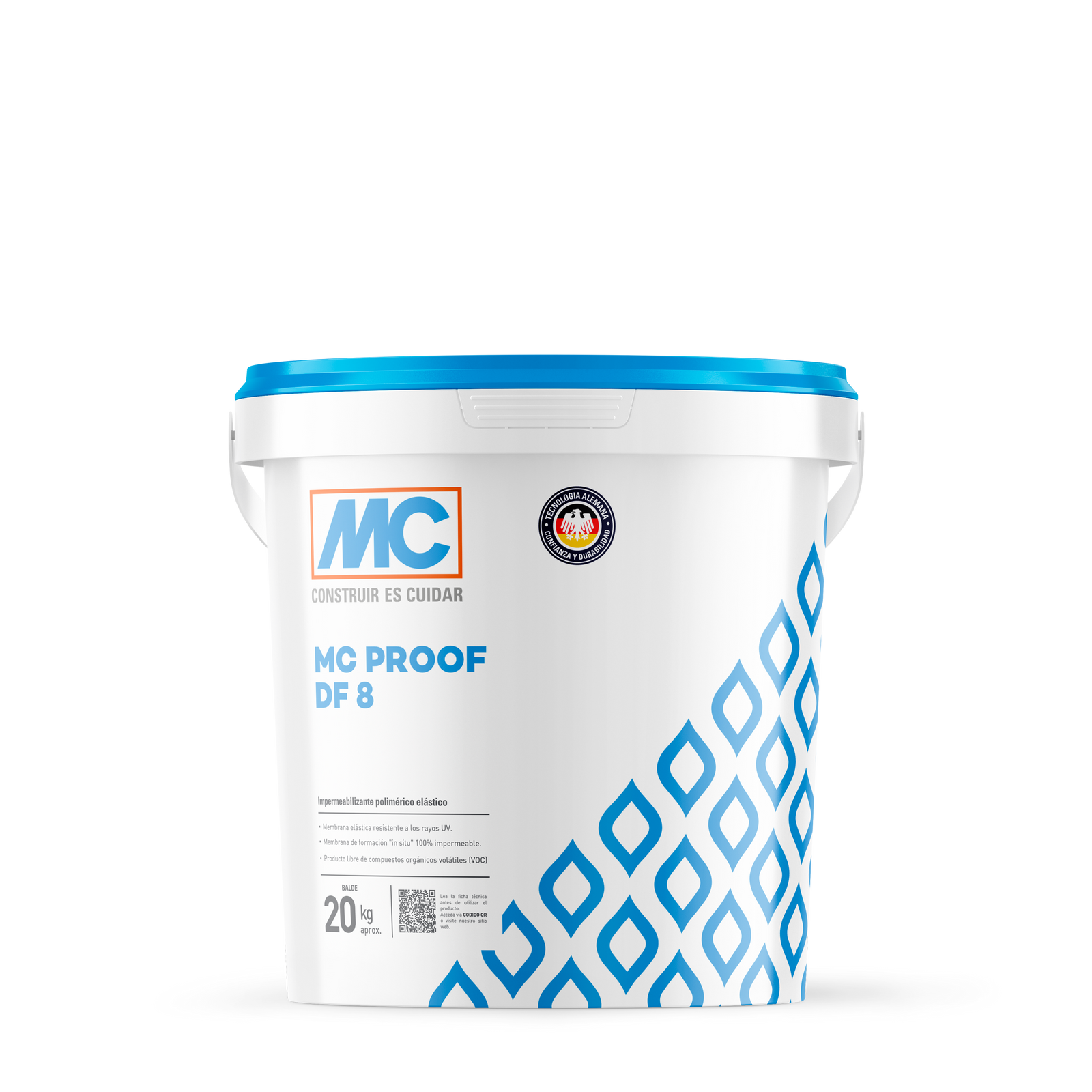 Mc-Proof DF 8 - Membrana acrílica impermeable altamente flexible, 20 K